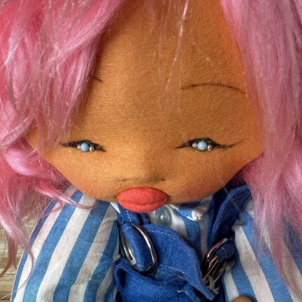 Unbranded | Toys | Vintage Handmade Soft Sculpture Cloth Doll Pouty ...